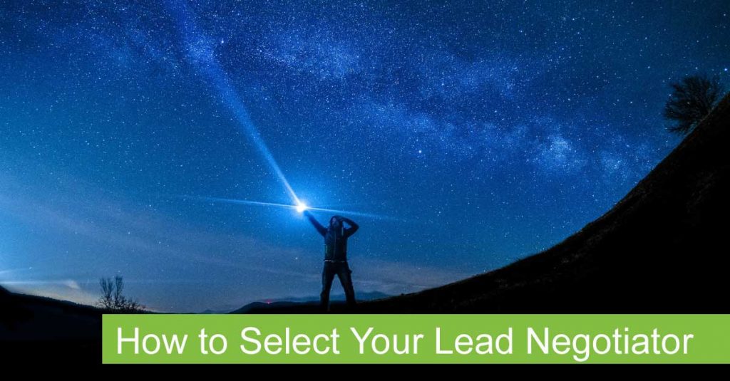 How to Select Your Lead Negotiator — ENS